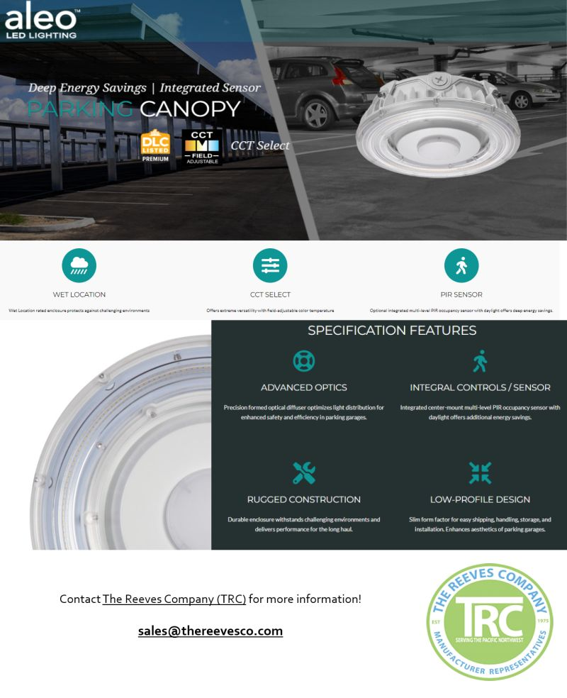 Keep Parking Areas Safe with Aleo LED Lighting! – The Reeves Company ...