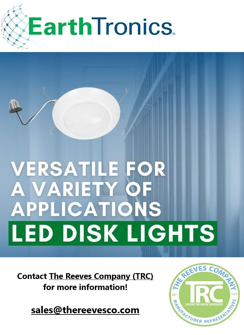 EarthTronics Color Selectable LED Disk Fixtures Are Small But Mighty ...