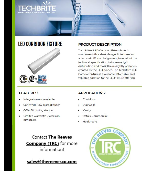 TechBrite’s LED Corridor Fixtures Keep Stairways and Corridors from ...