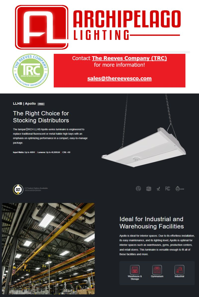 Archipelago Lighting’s Apollo Luminaire is the Right Choice for ...