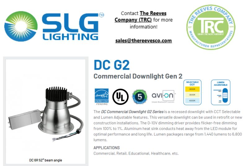 Get Down with SLG’s Commercial Downlights!!! – The Reeves Company – Lighting Manufacturer ...