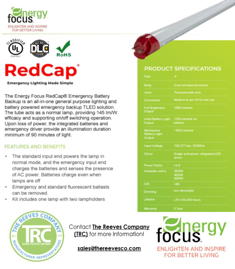 See Red with Energy Focus and their RedCap Emergency Battery Backup ...