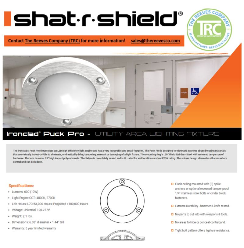 Shat-R-Shield Lighting Gives a Puck About Tamper Resistant Lighting ...