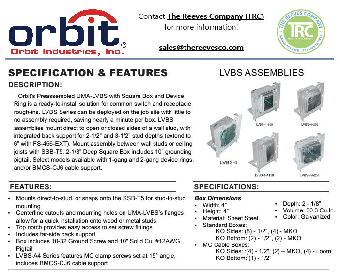 Save Time and Money with Orbit Industries!!! – The Reeves Company ...