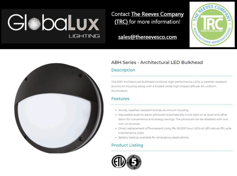 Add Some BULK without the Weight with GlobaLux Lighting! – The Reeves Company – Lighting ...