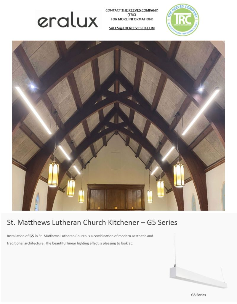 Eralux Goes to Church with their Lighting! – The Reeves Company ...