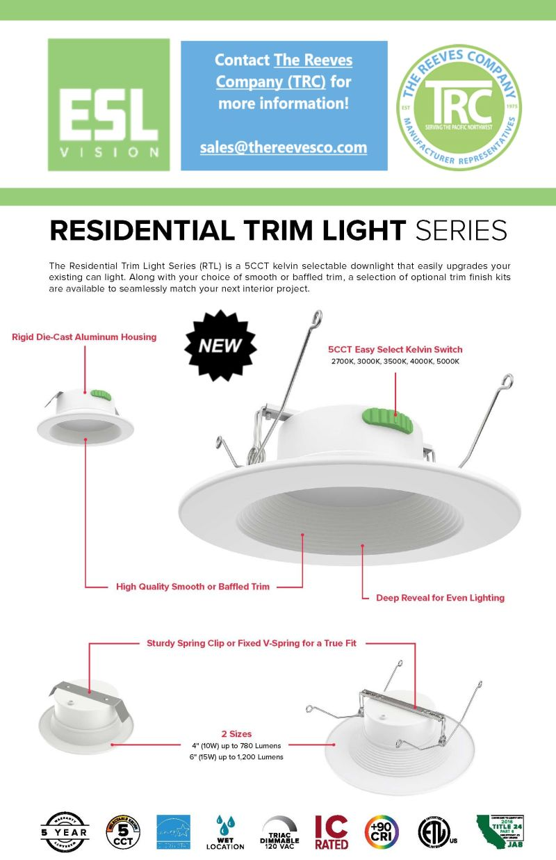 Add the Right Trim…Light…with ESL Vision! – The Reeves Company ...
