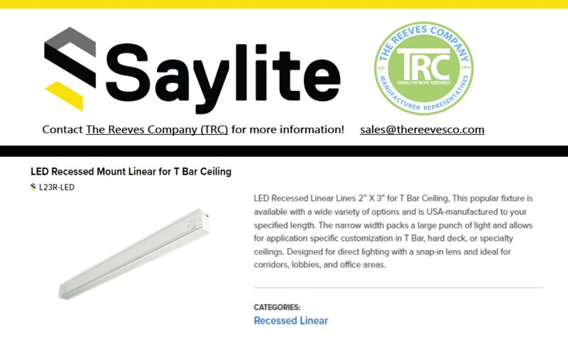 A Look at Saylite’s Popular Items! – The Reeves Company – Lighting ...
