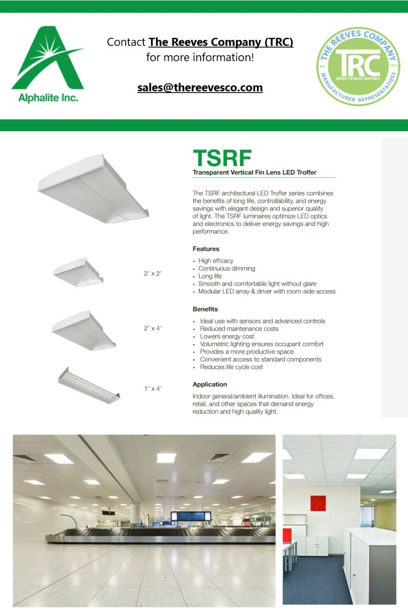 Introducing the TSRF Transparent Vertical Fin Lens LED Troffer from ...