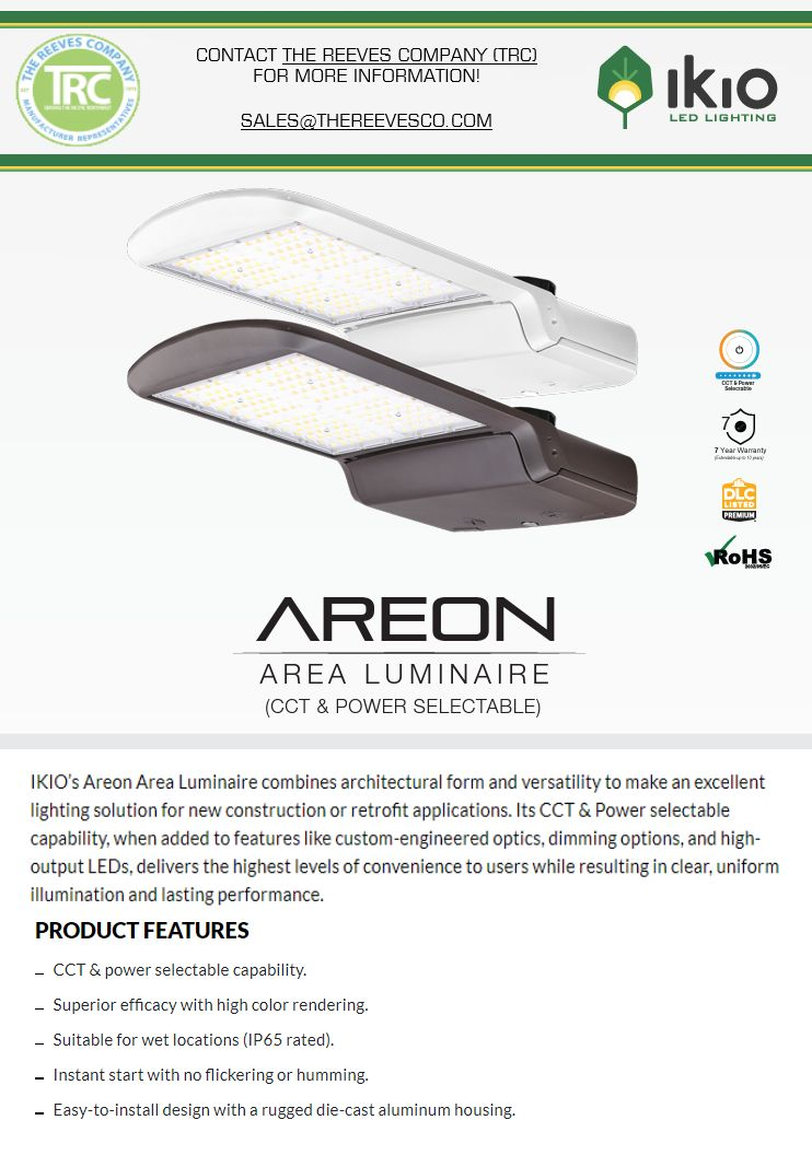 Ikio LED Lighting Has Large Areas Covered! – The Reeves Company ...