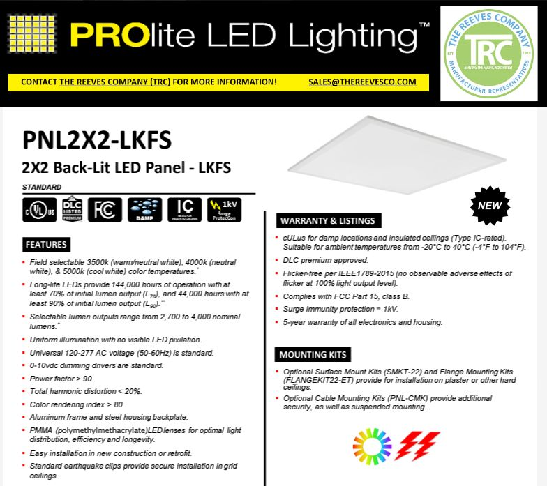 NEW Lighting Solutions from PROlite LED Lighting! – The Reeves Company ...