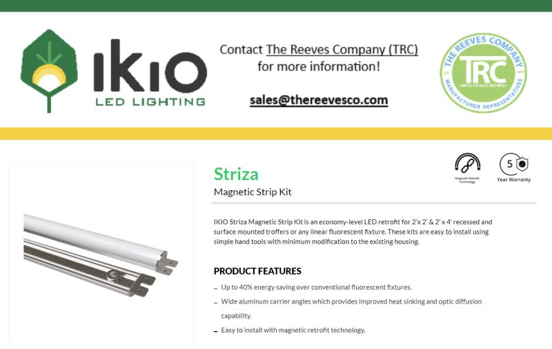 Make Major Strides with Ikio LED Lighting’s Striza Magnetic Strip Kit ...